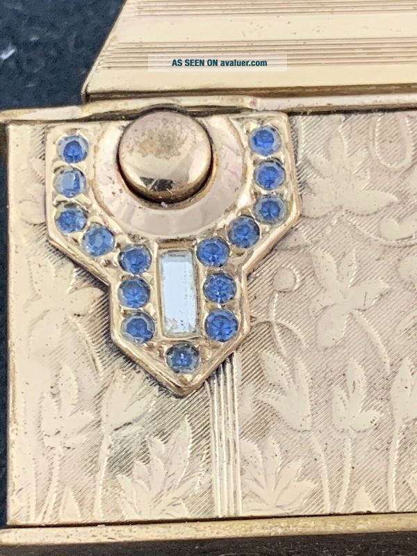 Vintage REGALITER Push Button Mechanism Pocket Lighter With Jewel ...