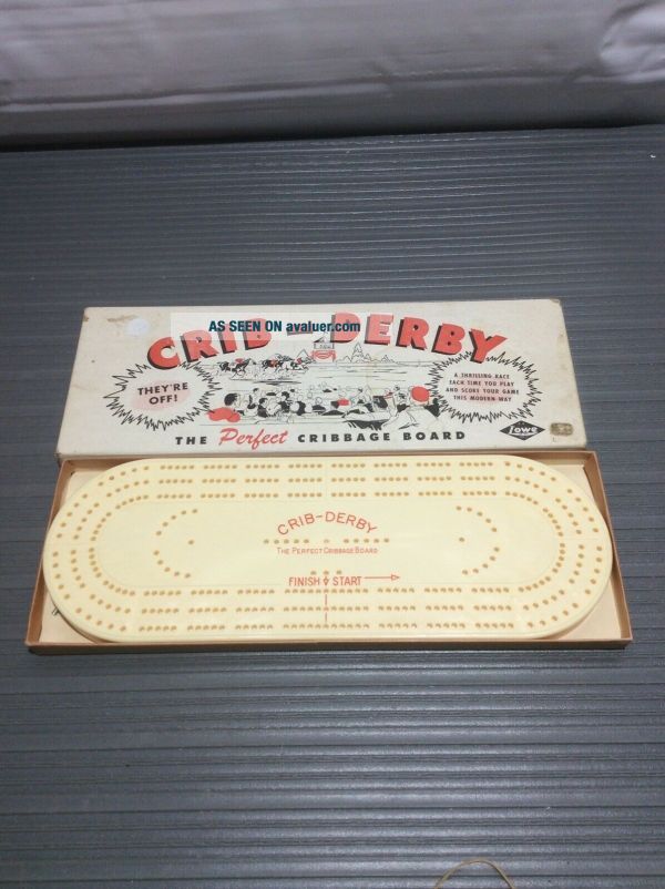 Vintage Crib - Derby Cribbage Game Board | #27260250