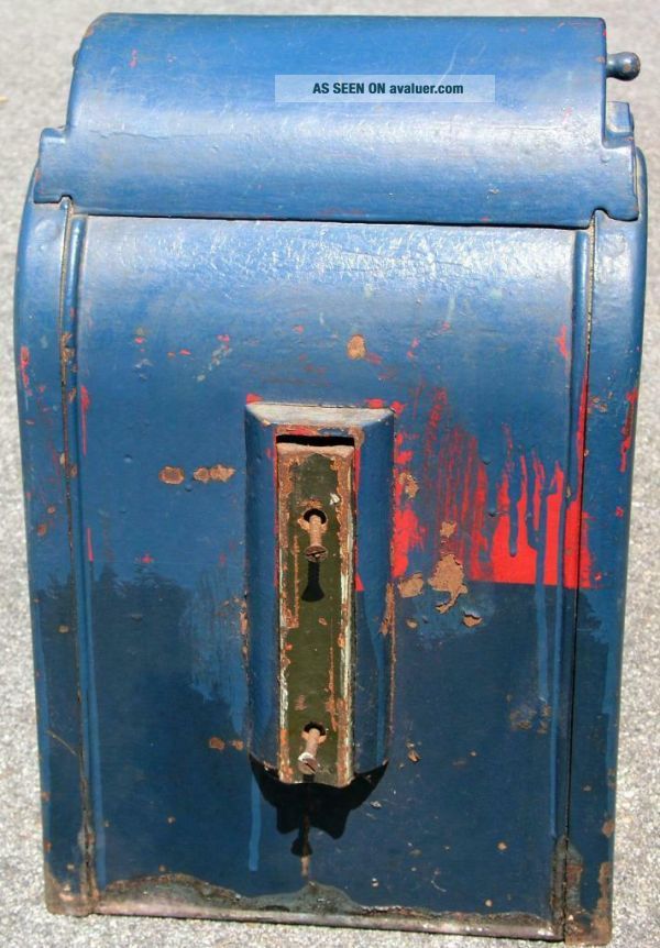 Antique Heavy Cast Iron U. S Post Office. Postal Mail Box Shunk Mfg ...