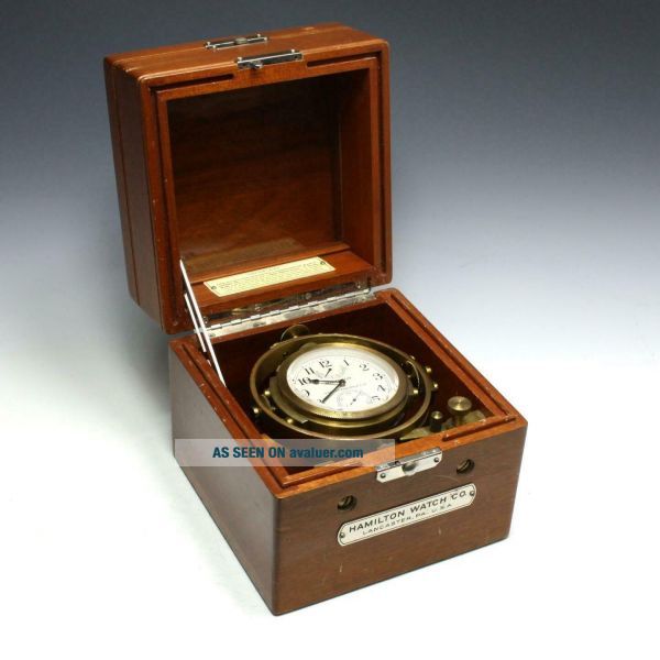 WWII 1942 Hamilton Watch Model 22 US Navy Marine Chronometer Ship ' S ...