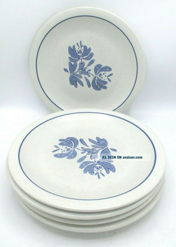 Vintage Pfaltzgraff YORKTOWNE 10 1/4 " Dinner Plate Set Of 5 Blue ...