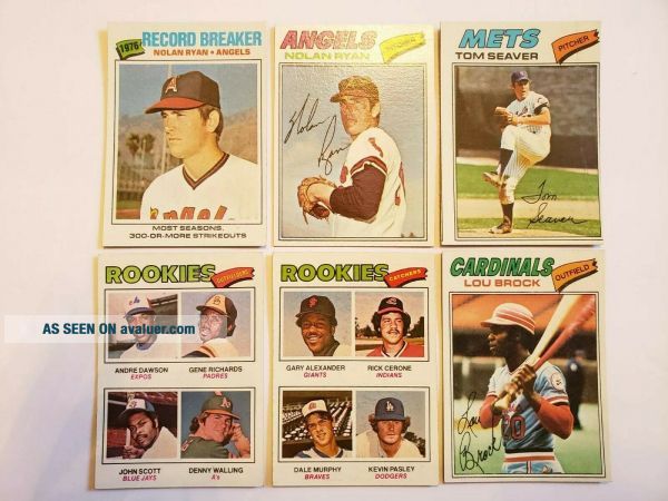 1977 Complete Set Of 660 Topps Baseball Cards In EX - MT And EX ...