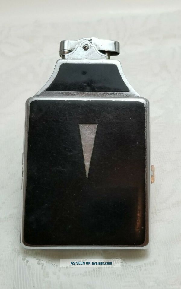 VINTAGE RONSON ENAMELED MASTERCASE LIGHTER & CIGARETTE CASE ART DECO ...