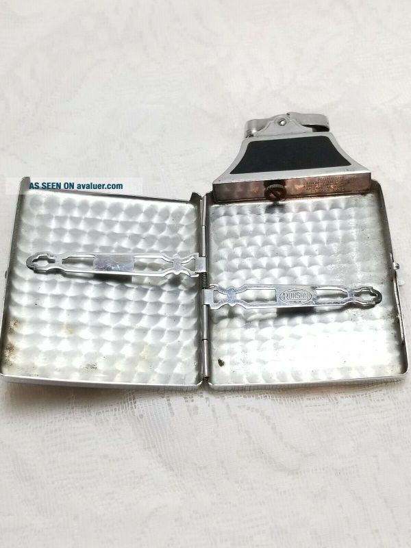 VINTAGE RONSON ENAMELED MASTERCASE LIGHTER & CIGARETTE CASE ART DECO ...