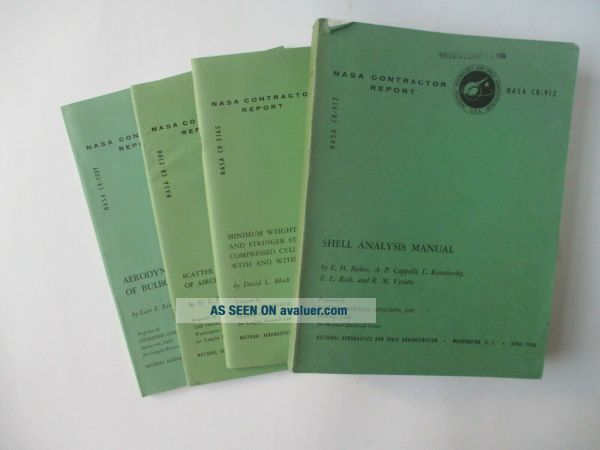 NASA Aersospace Aerodynamics Physics Aircraft Design Technology Vintage ...