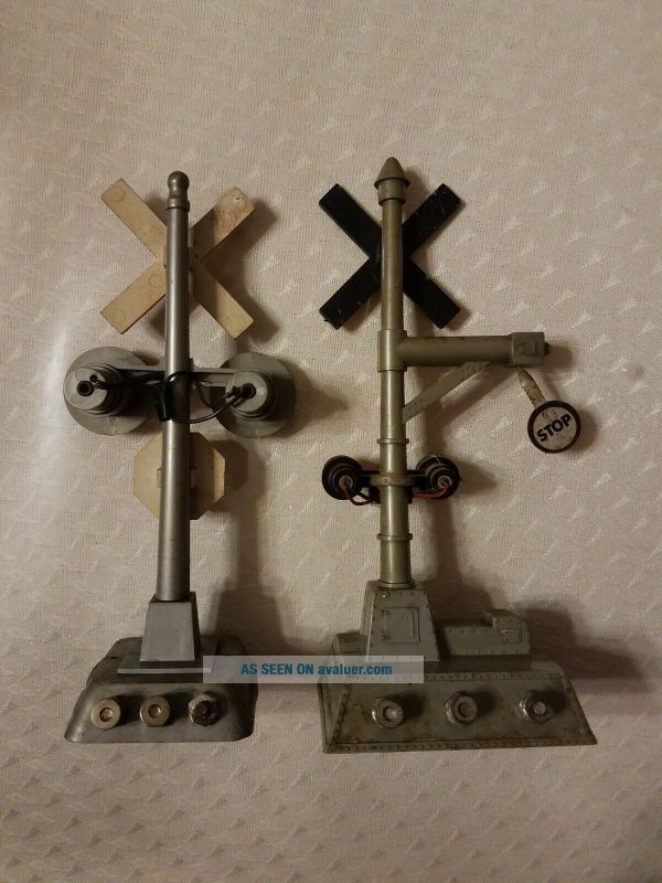 Vintage Marx Twin Light Railroad Crossing Flasher Signals Model Train ...