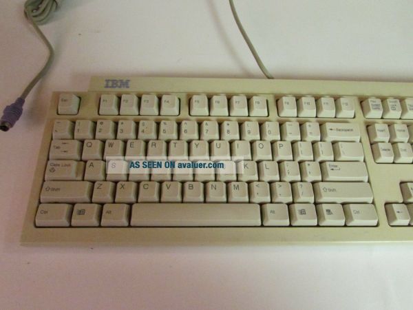 Computer Keyboard IBM KB9910 White Wired PS/2 Vintage Desktop | #27448039