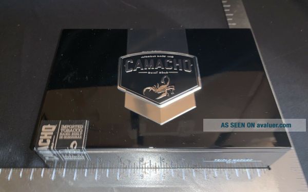 Camacho Triple Maduro Black Empty Wood Cigar Box | #27416281