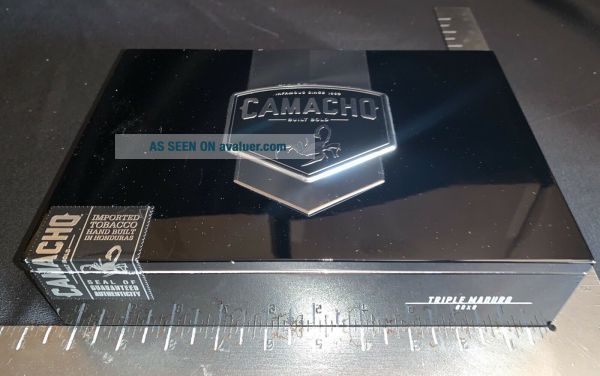 Camacho Triple Maduro Black Empty Wood Cigar Box | #27416281