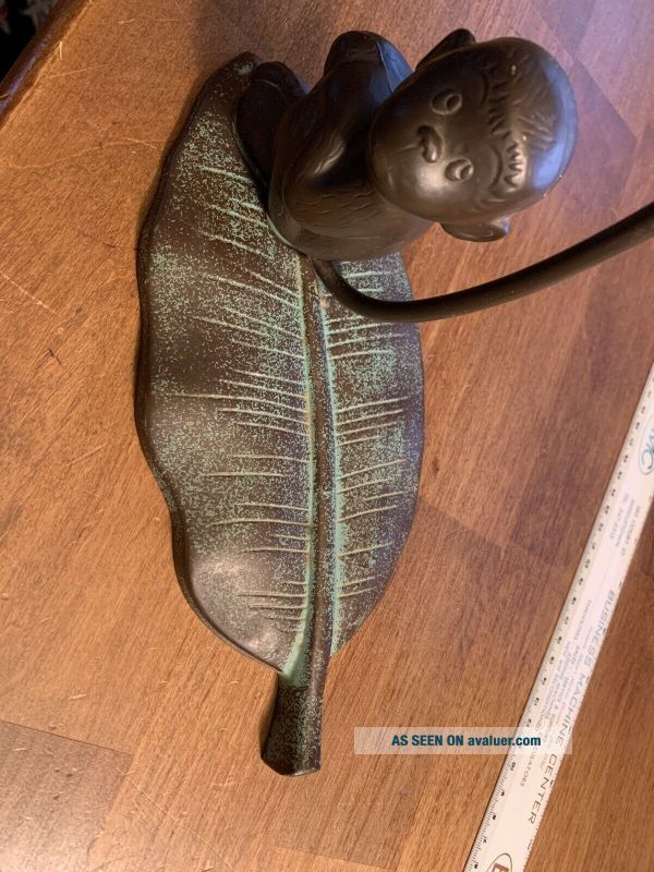 Vintage Metal Monkey With Leaf Tray Banana Stand With Hook Holder ...
