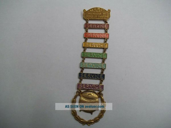 Vintage Order Of The Rainbow For Girls Service Merit Badge Jewel Pin ...