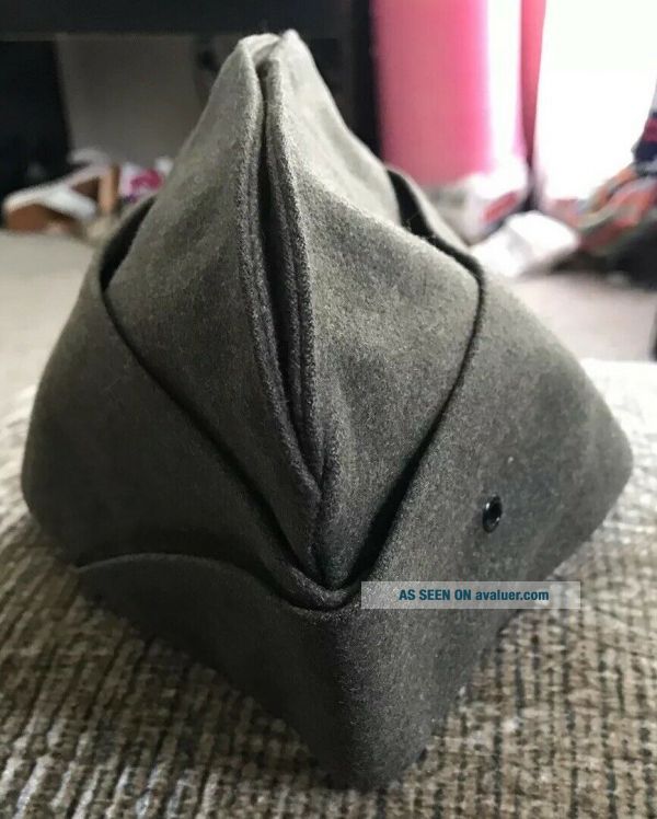 Vintage WW2 US Marine Corps Garrison Cap Hat Wool No Size Tag | #27552687