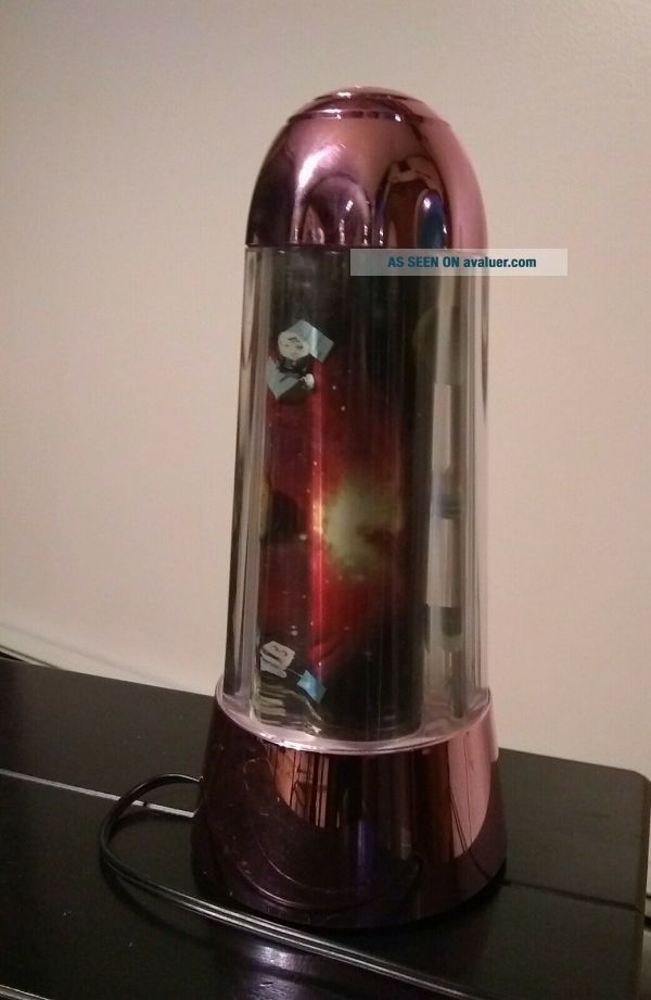 Vintage Retro Motion Rotating Lamp Light Space Shuttle Moon Stars Pink ...