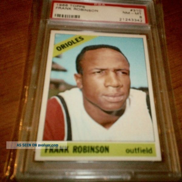 1966 TOPPS 310 FRANK ROBINSON PSA 8 Baltimore ORIOLES LOW POP 8 MVP ...