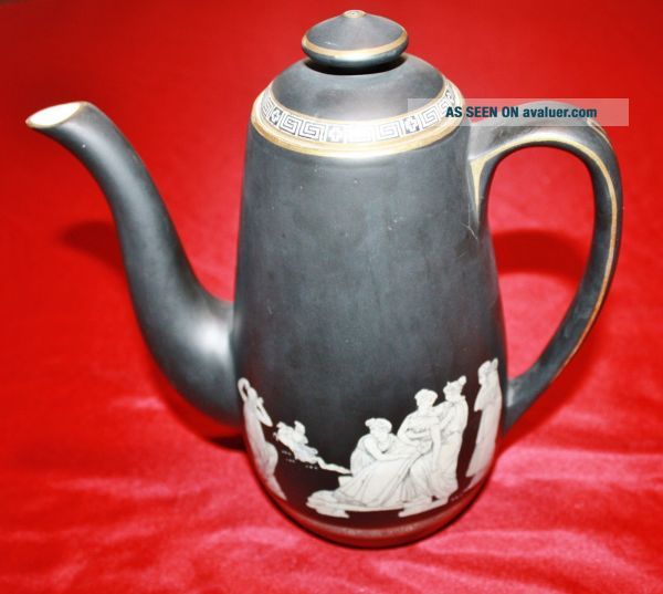 Antique Pratt Fenton Old Creek & Royal Bayreuth Greek Gilded Black Matt ...