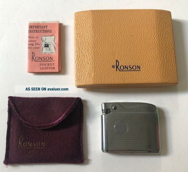 Vintage Ronson Adonis Lighter Pat 2481195 D 145217 No Spark - Case ...