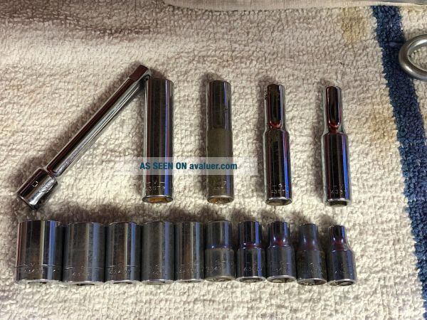 Vintage Craftsman SAE Deep & Shallow Socket Set 1/4”dr 6pt G & V Series ...