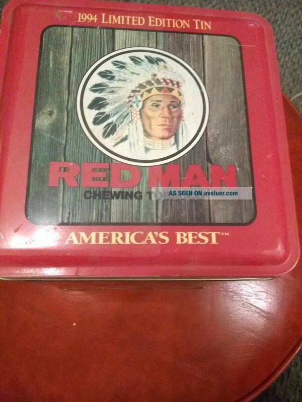 Red Man Chewing Tobacco Tin The Canvasback By Bruce Miller 1994 Limited ...