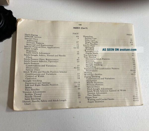 Vintage Singer Slant - O - Matic 500 1960’s Instruction Book And ...