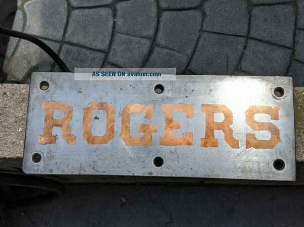 ROGERS LOCOMOTIVE STEAM ENGINE RAILROAD STEAM CHEST BUILDER NAME PLATE ...