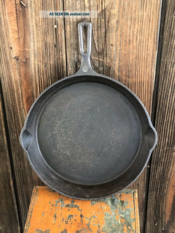 Antique Vintage Wapak 11 Cast Iron Skillet RARE Indian Logo Heat Ring ...