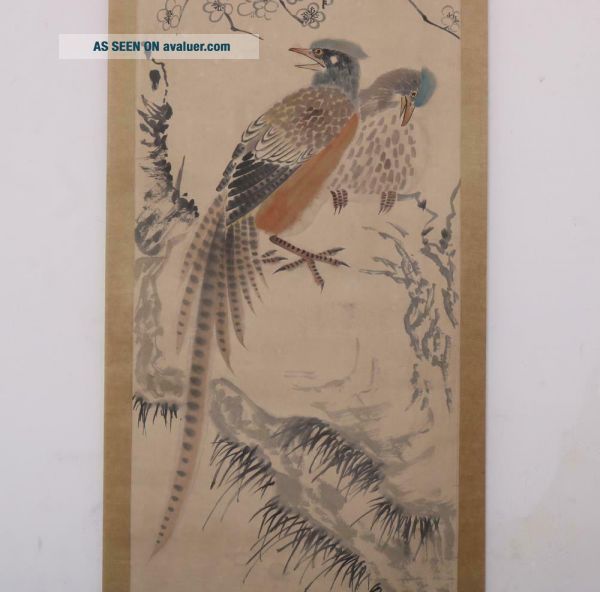 VERY RARE OLD FOUR CHINESE HAND PAINTING SCROLL JIANG HANDING MARKED ...