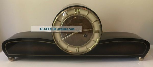 Antique Vintage Hermle FHS Schwebeanker Mantel Bing Bong Chime Clock ...