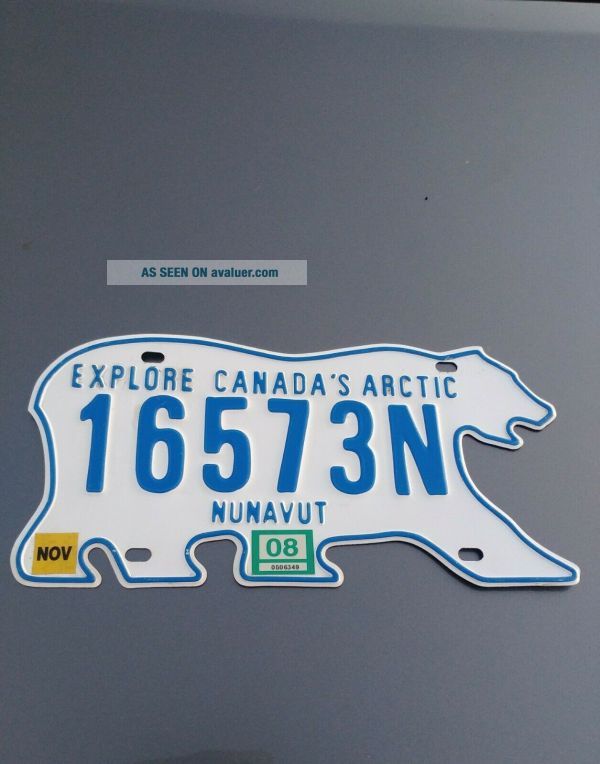 NUNAVUT 2008 POLAR BEAR LICENSE PLATE QUALITY 16573N | #27623173