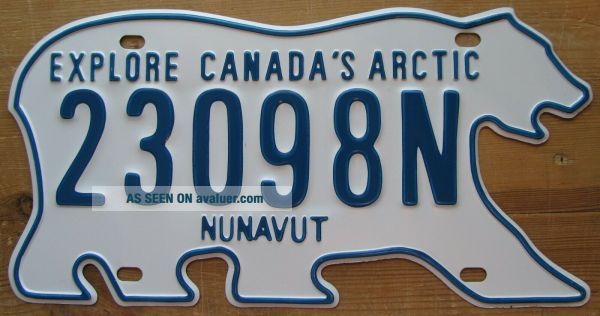Nunavut 2013 POLAR BEAR License Plate QUALITY 23098N | #27634596