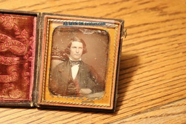 Antique Daguerreotype Of A Handsome Young Man In Gutta Percha Frame ...