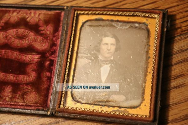 Antique Daguerreotype Of A Handsome Young Man In Gutta Percha Frame ...