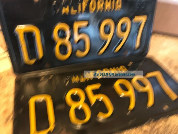 1963 California License Plates. Black And Gold. Cleared | #27705767