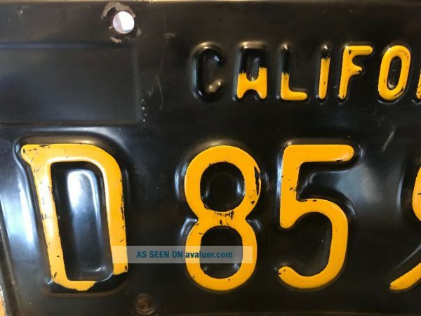 1963 California License Plates. Black And Gold. Cleared | #27705767