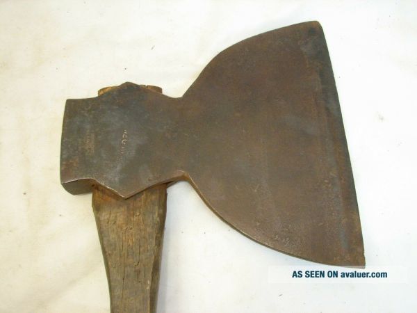 Antique Wm. Beatty & Son Broad Squaring Hewing Axe Lumber Cow Logo Tool ...