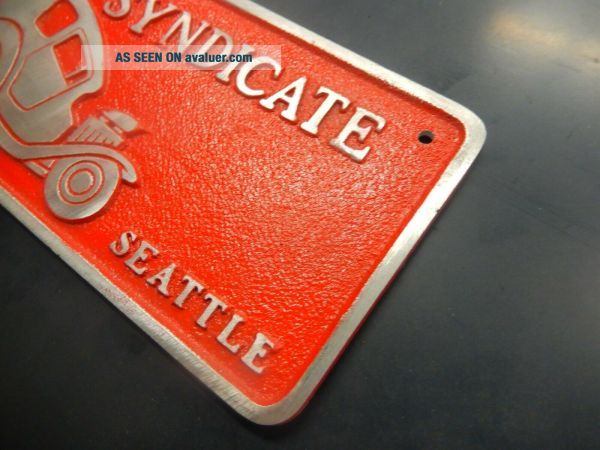 VTG THE SYNDICATE Hot Rod Car Club Plaque West Coast Cruisers Bumper ...