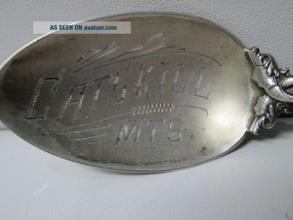 Vintage Catskills Native American Indian Sterling Silver Souvenir Spoon ...