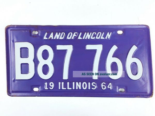 Illinois 1964 Truck License Plate Pair Vintage Pickup Set Classic Dodge ...