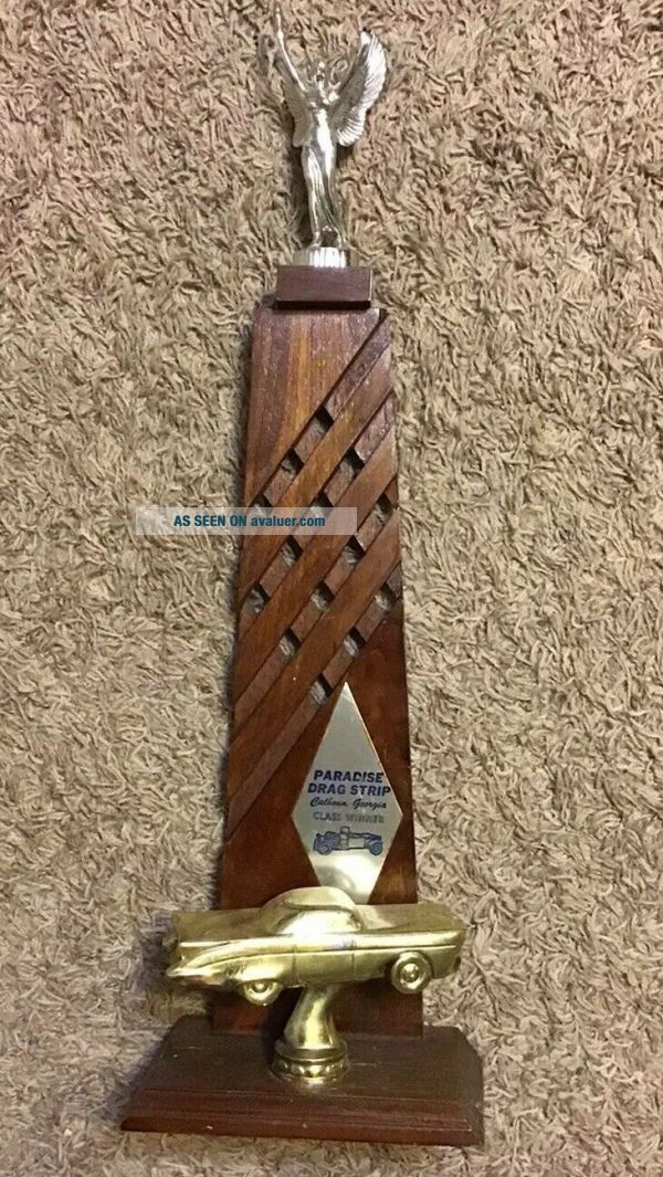 1960s Drag Strip Trophy Racing Hot Rod Race Car Dragstrip VINTAGE Drag ...
