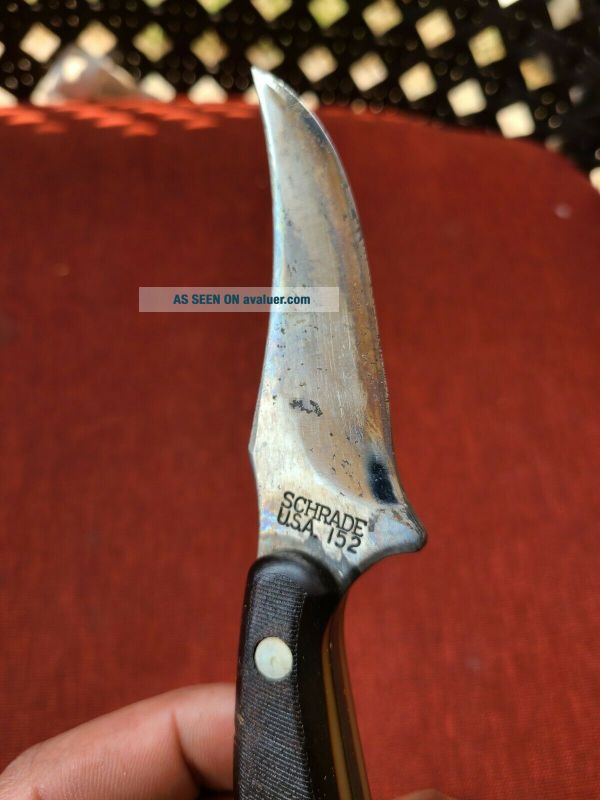 Vintage SCHRADE USA Old Timer Sharpfinger Hunting Knife 152 W/ Sheath ...