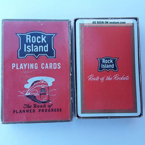 Vintage Rock Island Playing Cards Route Of The Rockets | #27864675