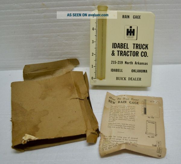 Vintage Advertising Rain Gauge Chart Truck Tractor Buick International ...