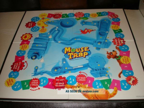 Vintage Mouse Trap Board Game 1999 Milton Bradley 100 Complete ...