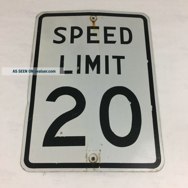 Speed Limit 20 Street Sign 24x18 Reflective MA Road Highway Sign Man ...
