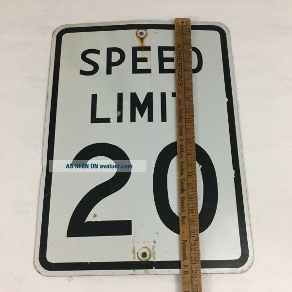 Speed Limit 20 Street Sign 24x18 Reflective MA Road Highway Sign Man ...