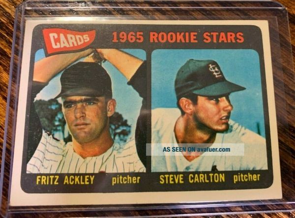 1965 St Louis Cardinals Rookie Stars Fritz Ackley Steve Carlton Topps ...