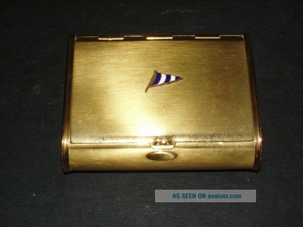 Vintage Yacht Sailing Club Burgee Flag Enamel Logo On Brass Estate ...