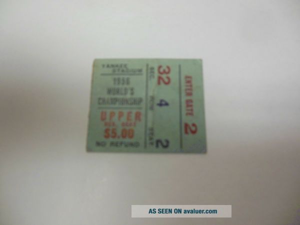1958 NFL CHAMPIONSHIP TICKET YANKEE STADIUM COLTS VS GIANTS GREATEST ...