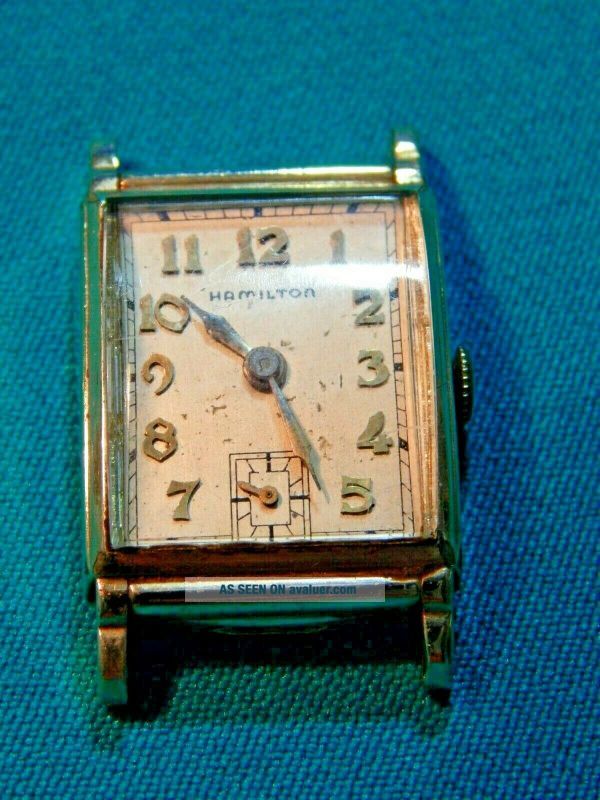 ESTATE Vintage Hamilton 980 - 10K Gold Filled Men ' S Watch 17 Jewels ...