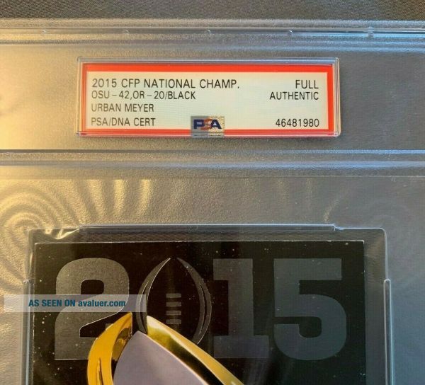Ohio State Buckeyes Urban Meyer National Championship Signed Ticket ...