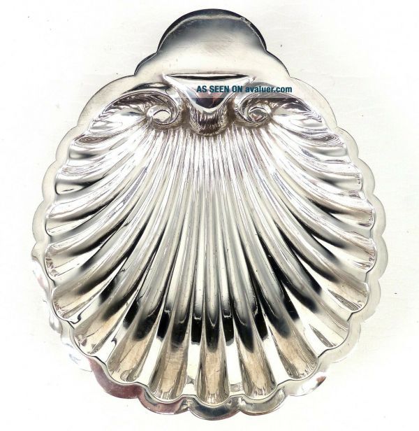 SILVER BUTTER DISH SHELL OR CLAM FORM 1911 HALLMARKED STERLING BY ...